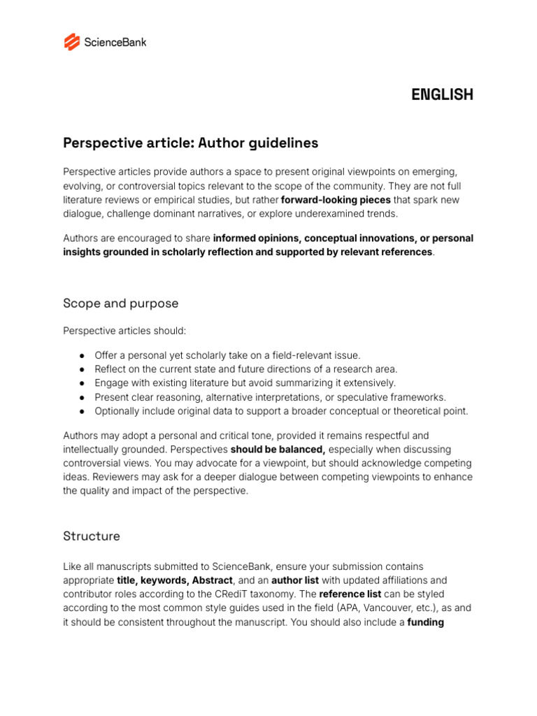 Article Type - Author Guidelines | PDF