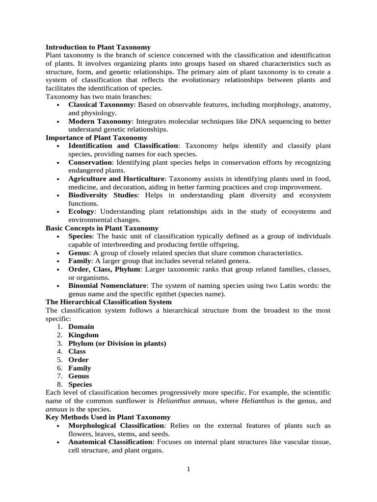 Understanding Plant Taxonomy Basics | PDF | Taxonomy (Biology ...