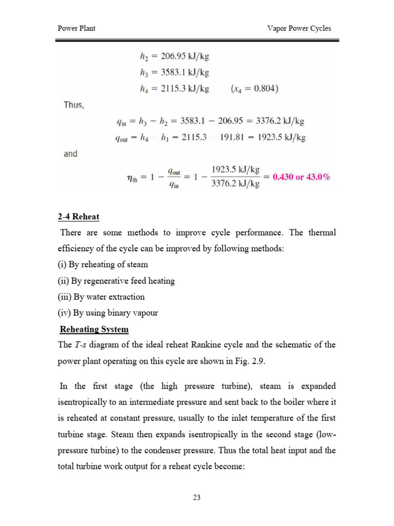 Ranking Cycle With Reheat 4 | PDF | Steam | Applied And ...