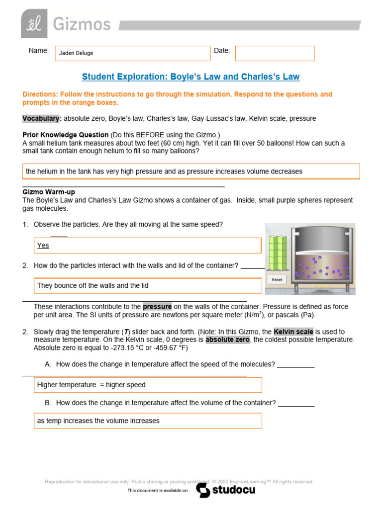 Boyle's and Charles's Laws Explained | PDF | Gases | Pressure