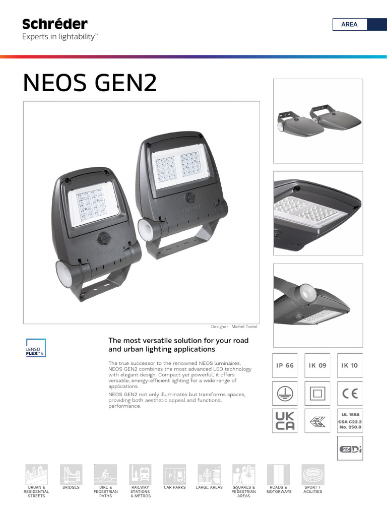 NEOS GEN2 ProductSheet EN 0 | PDF | Lighting