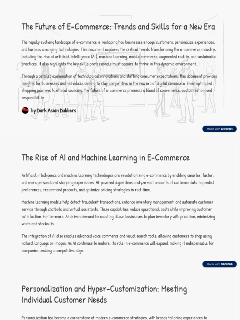 The Future of E Commerce Trends and Skills For A New Era | PDF | E Commerce | Artificial ...