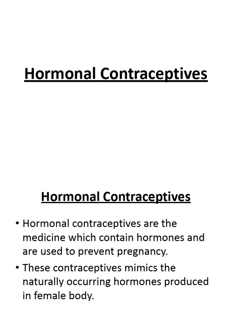 Overview of Hormonal Contraceptives | PDF | Birth Control | Combined ...