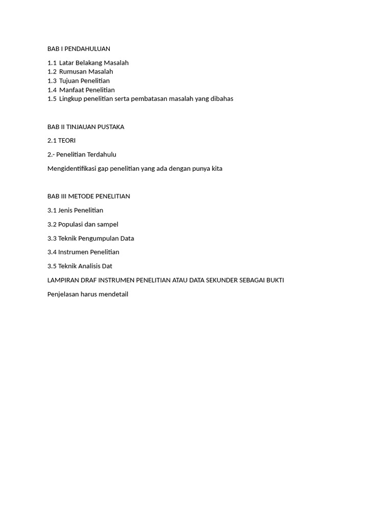 Susunan Proposal | PDF