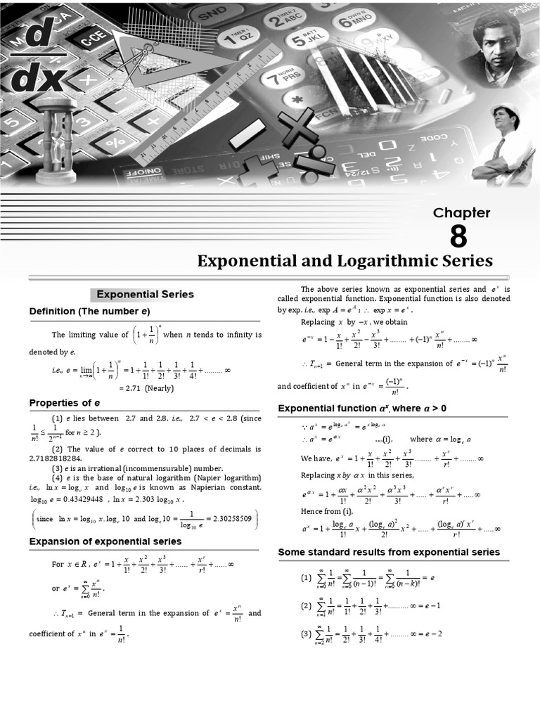 8.0 Exponentian and Logarithmic Series Theory | PDF | Exponential Function | Mathematical Concepts