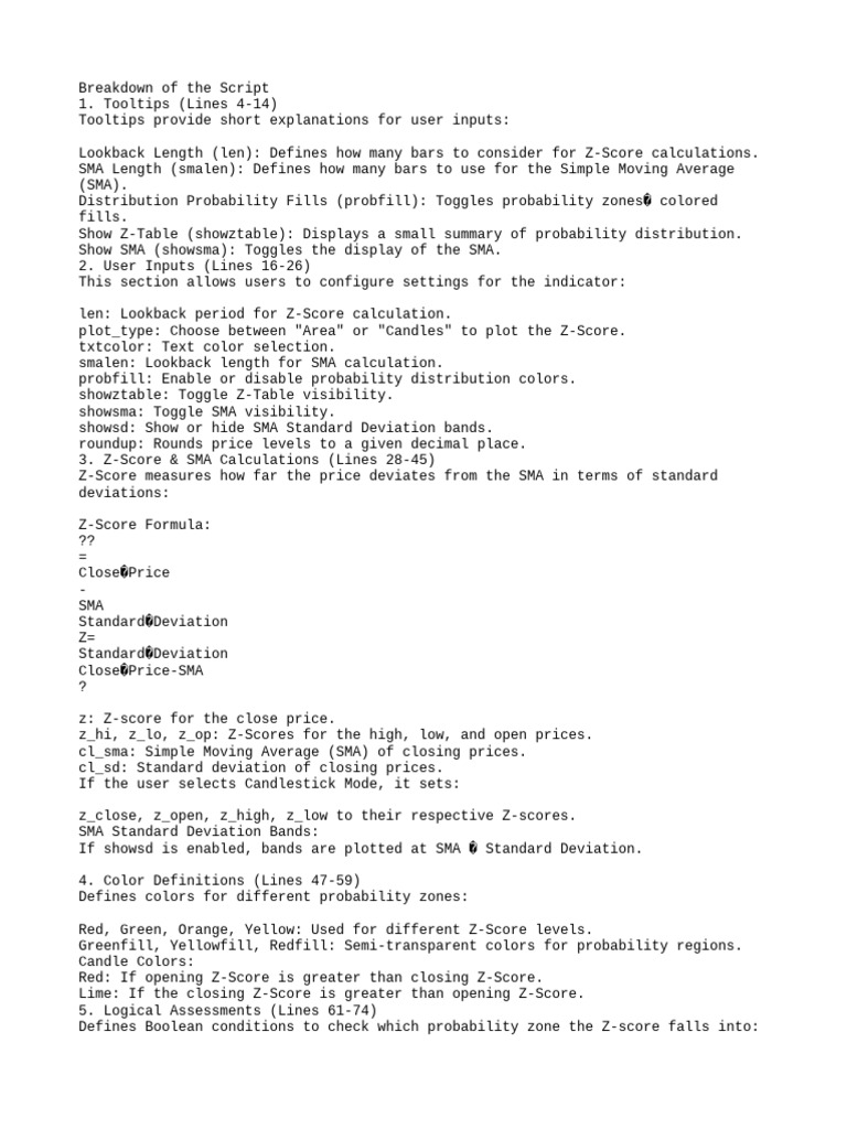 Z-Score Probability Indicator - How It Works | PDF | Standard Score ...
