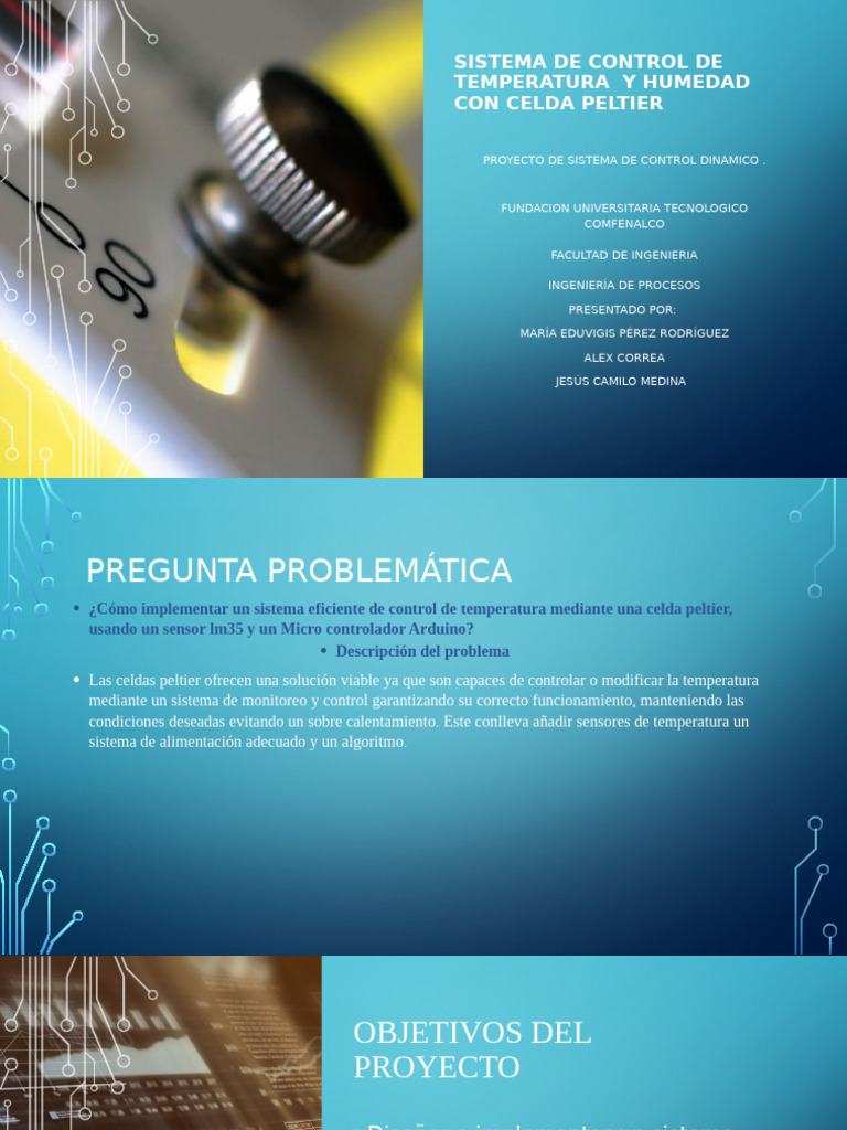Sistema de Control de Temperatura y Humedad Con Celdas Peltier Maria ...