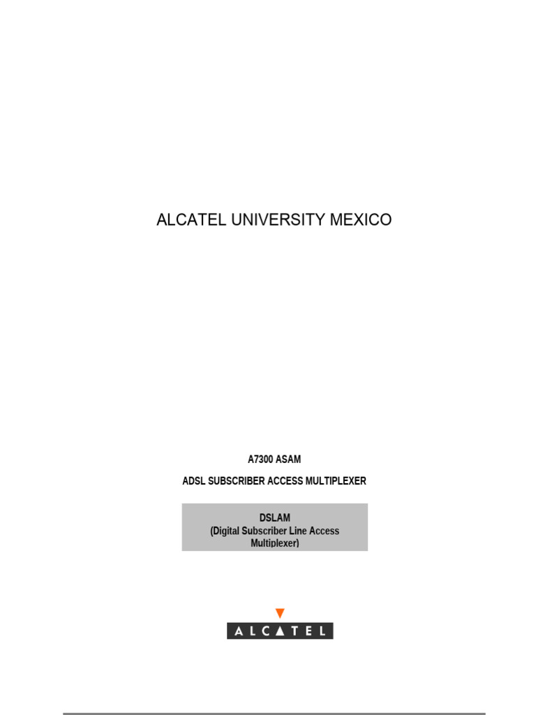 224961121-DSLAM-Alcatel | PDF | Línea de abonado digital | Módem