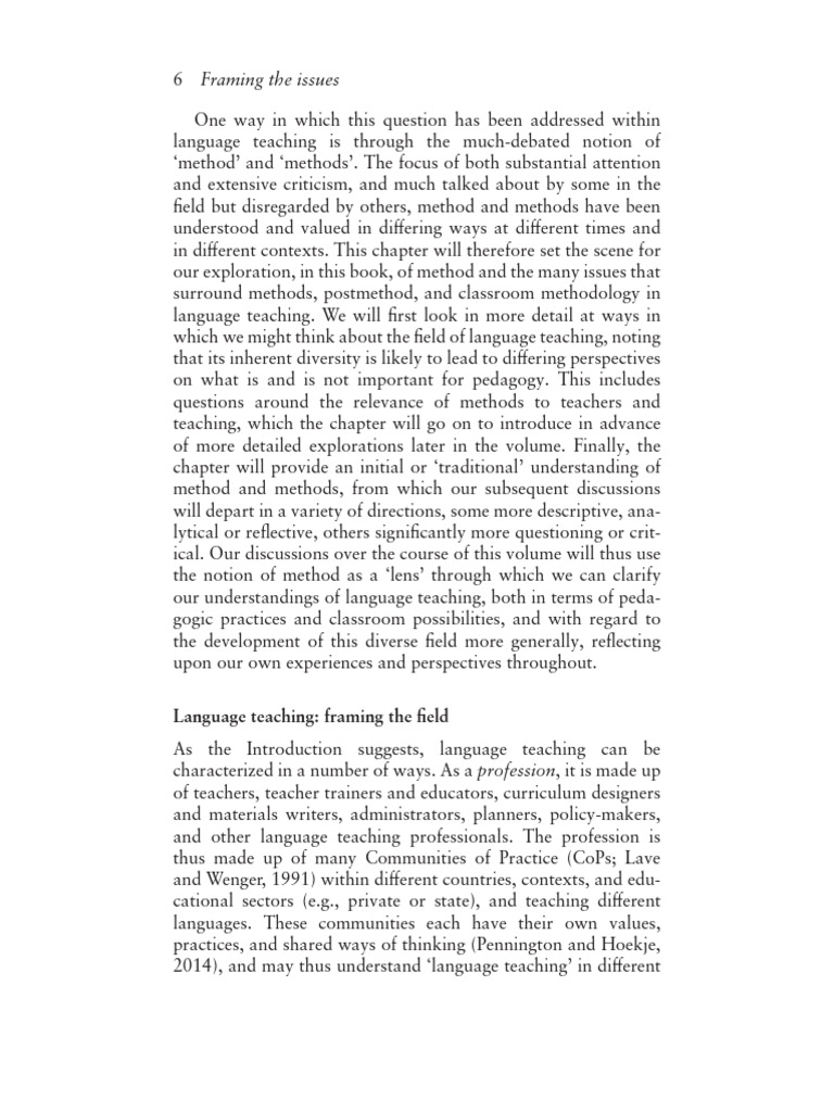 Method and Postmethod in Language Teaching-Flaming | PDF | Language ...