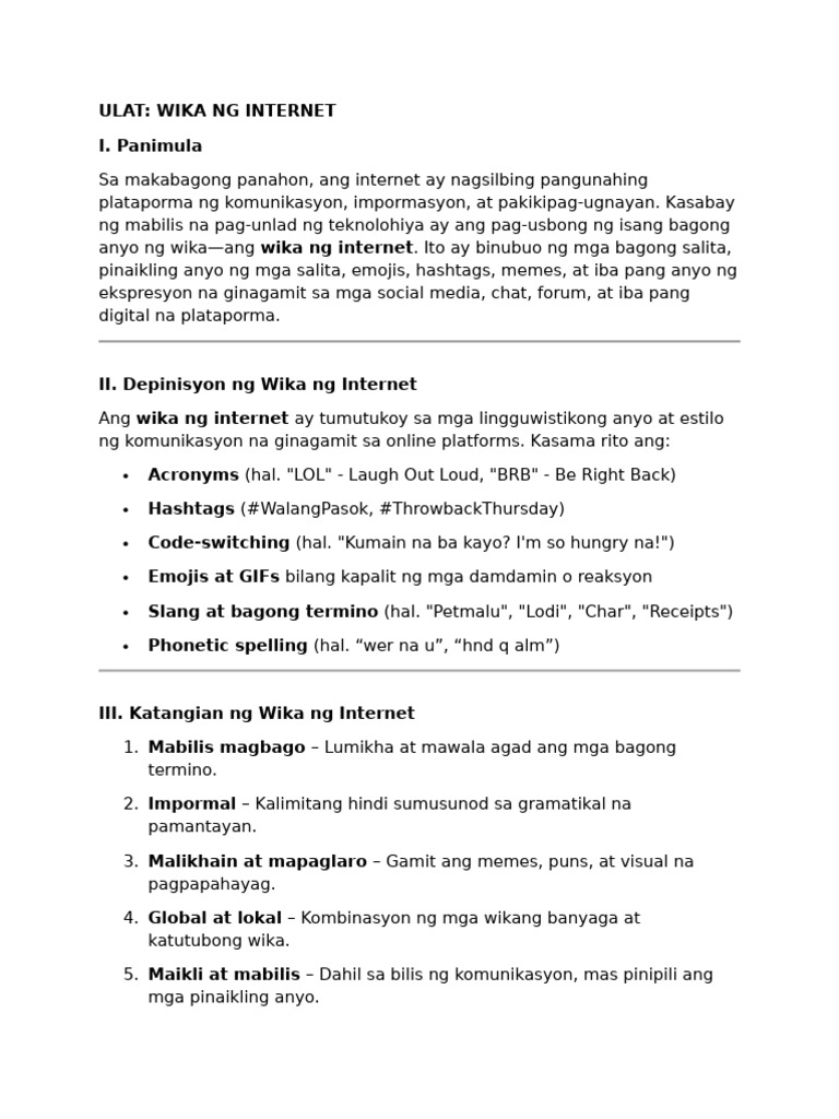 ULAT | PDF