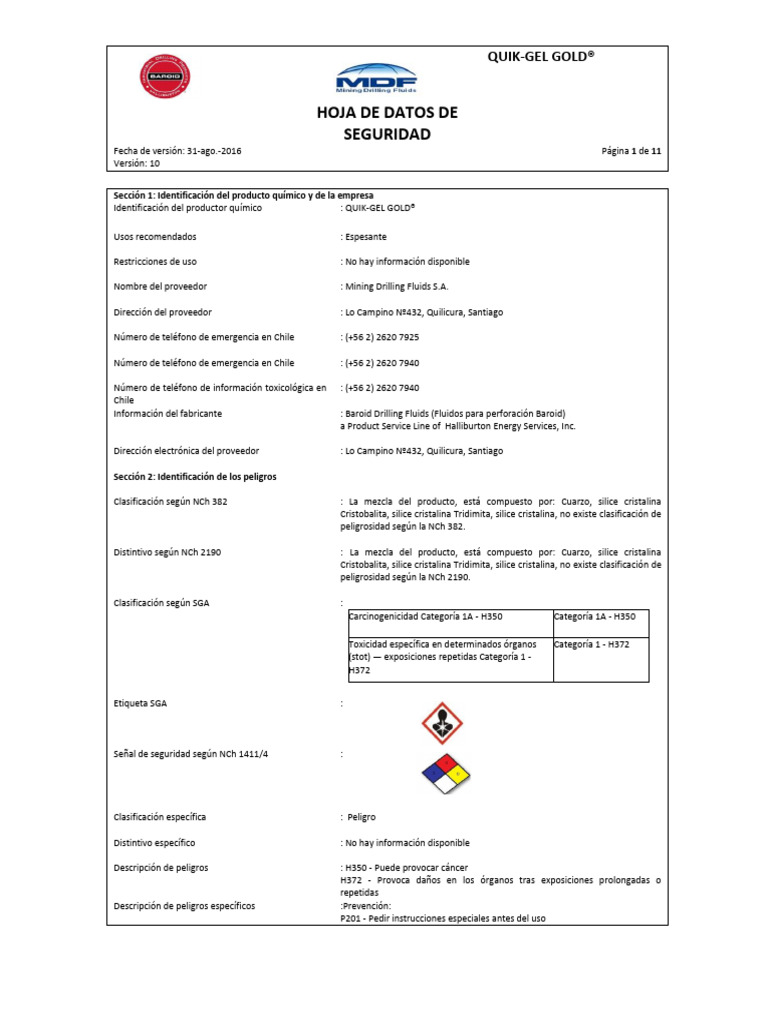 HDS QUIK-GEL GOLD CCh382 - 2017 | PDF | Cáncer