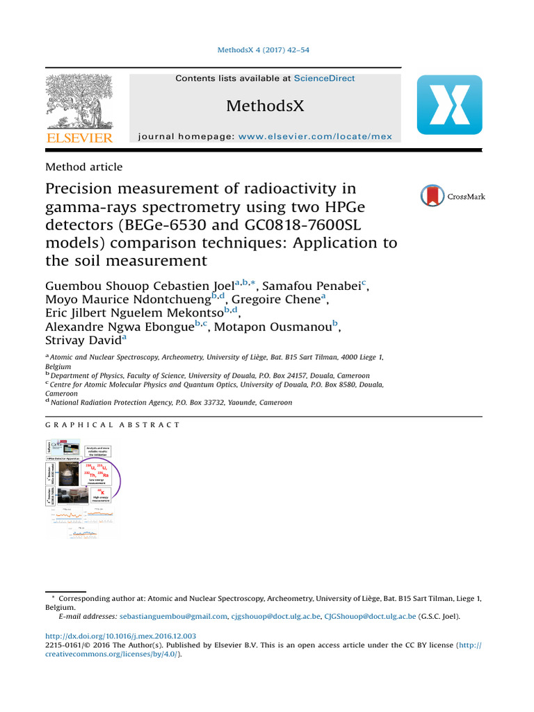 Methodsx: Method Article | PDF | Gamma Ray | Radioactive Decay