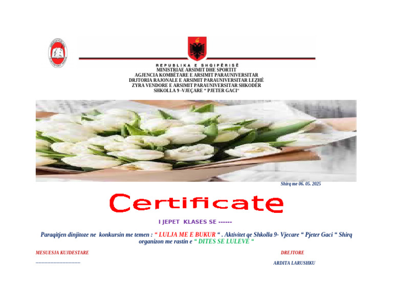 Certifikate e Luleve - 2025 | PDF
