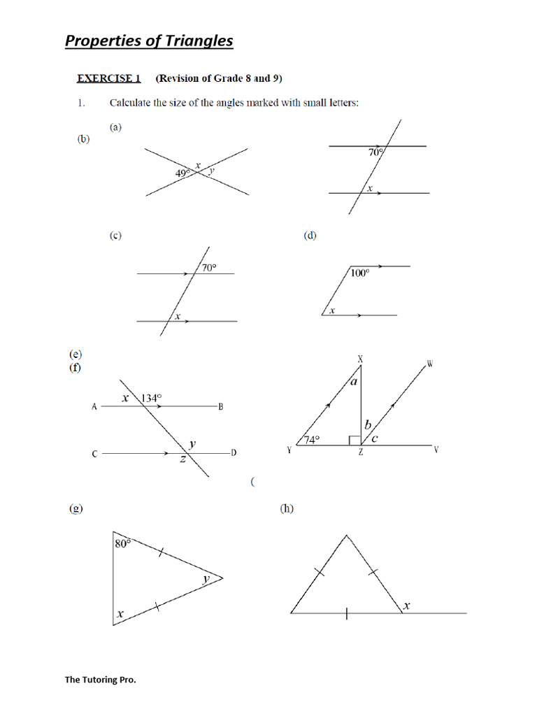 Euclidean Triangles (Work) | PDF