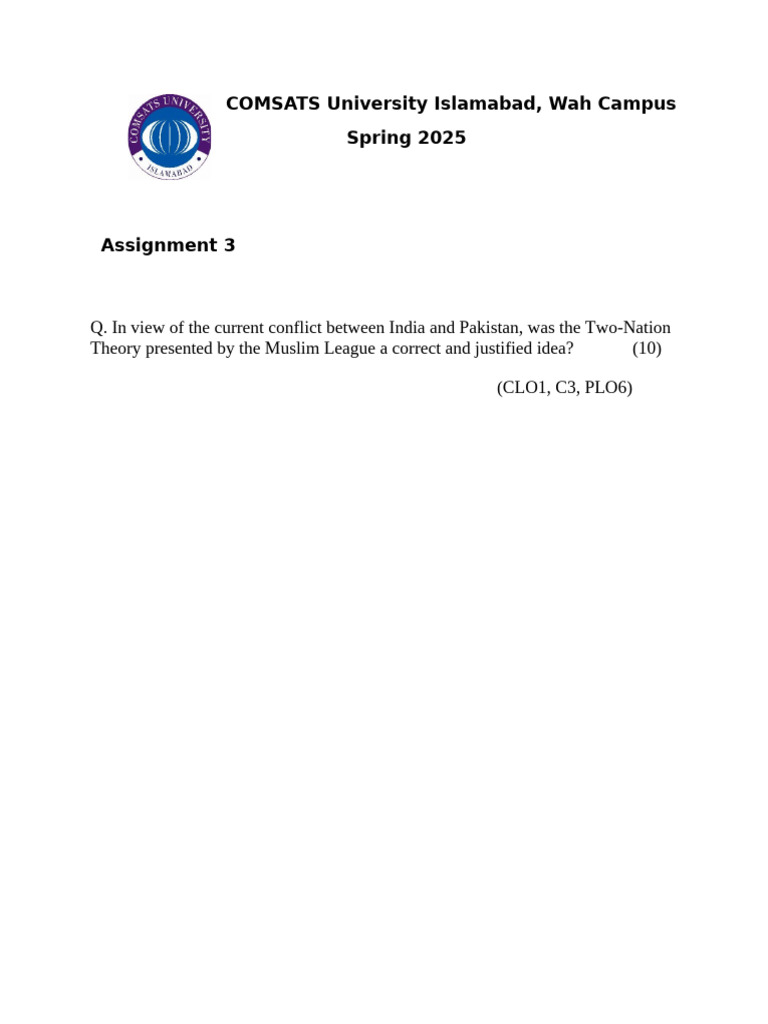 COMSATS University Islamabad | PDF