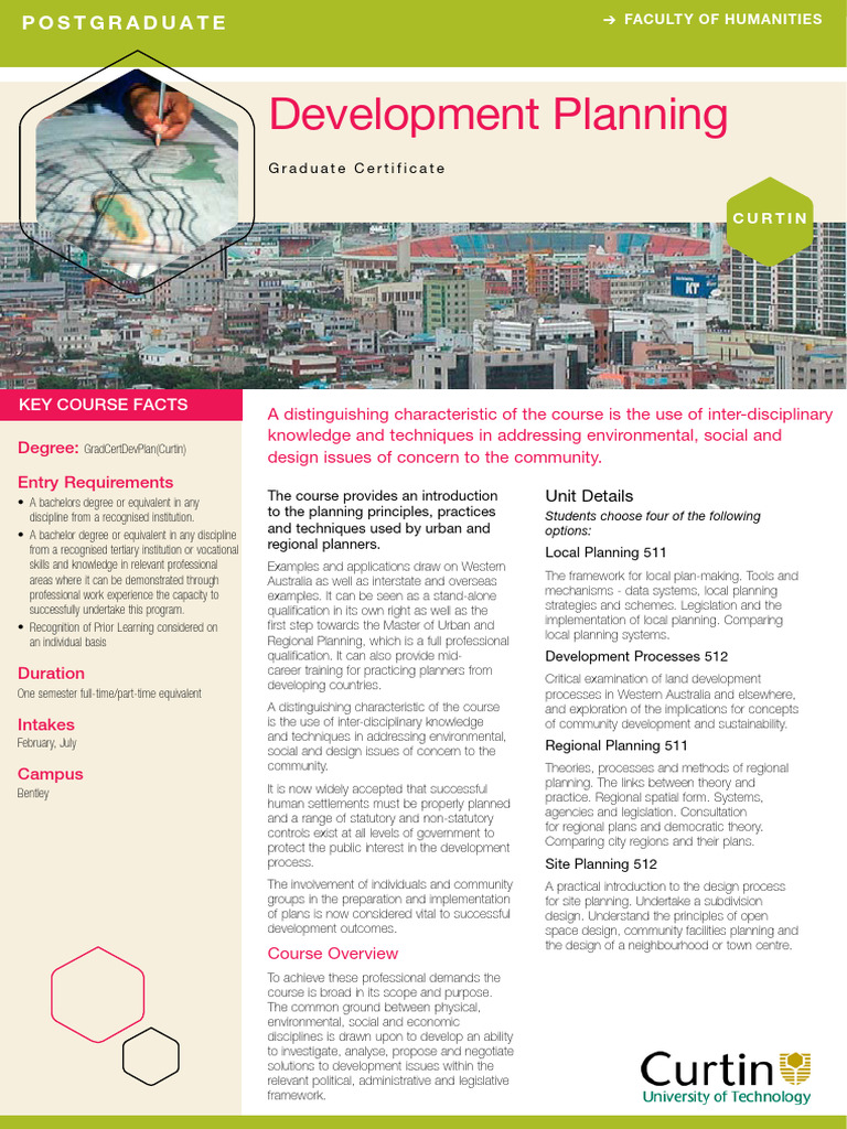 Development Planning CURTIN | PDF | Academic Degree | Bachelor's Degree