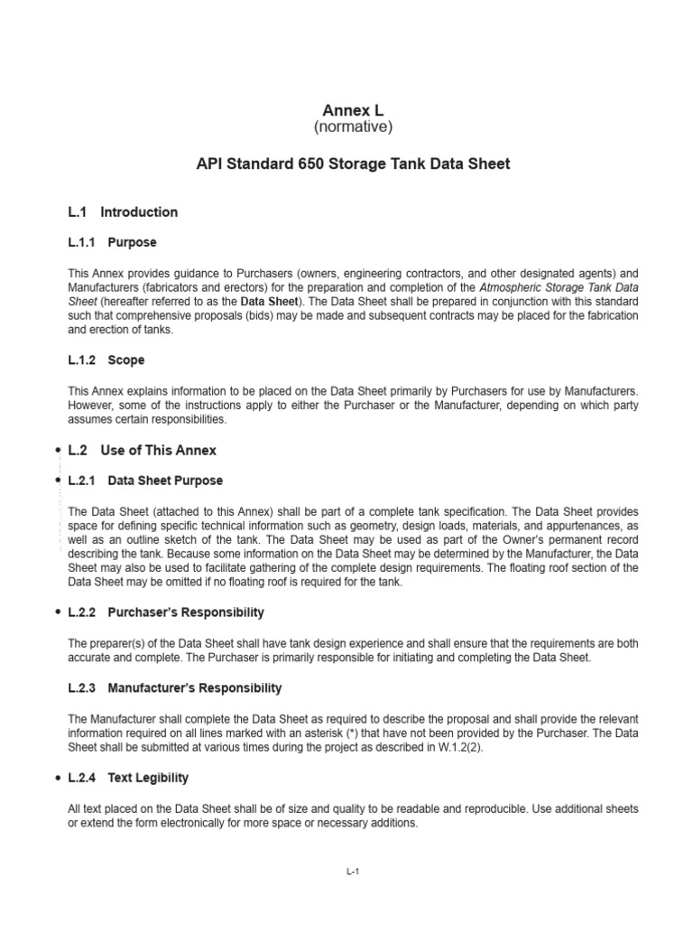 Anexo L Api 650 | PDF