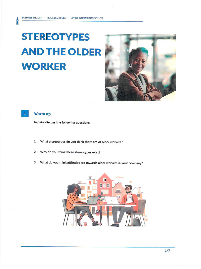 Stereotypes & The Older Worker B2C1 | PDF