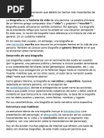 Estructura y partes de una biografía | PDF | Biografía | Narrativa