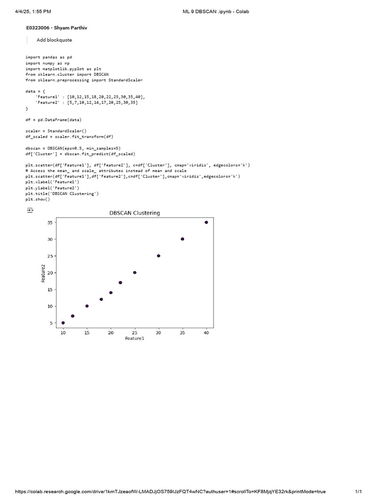 Dbscan Code Python | PDF