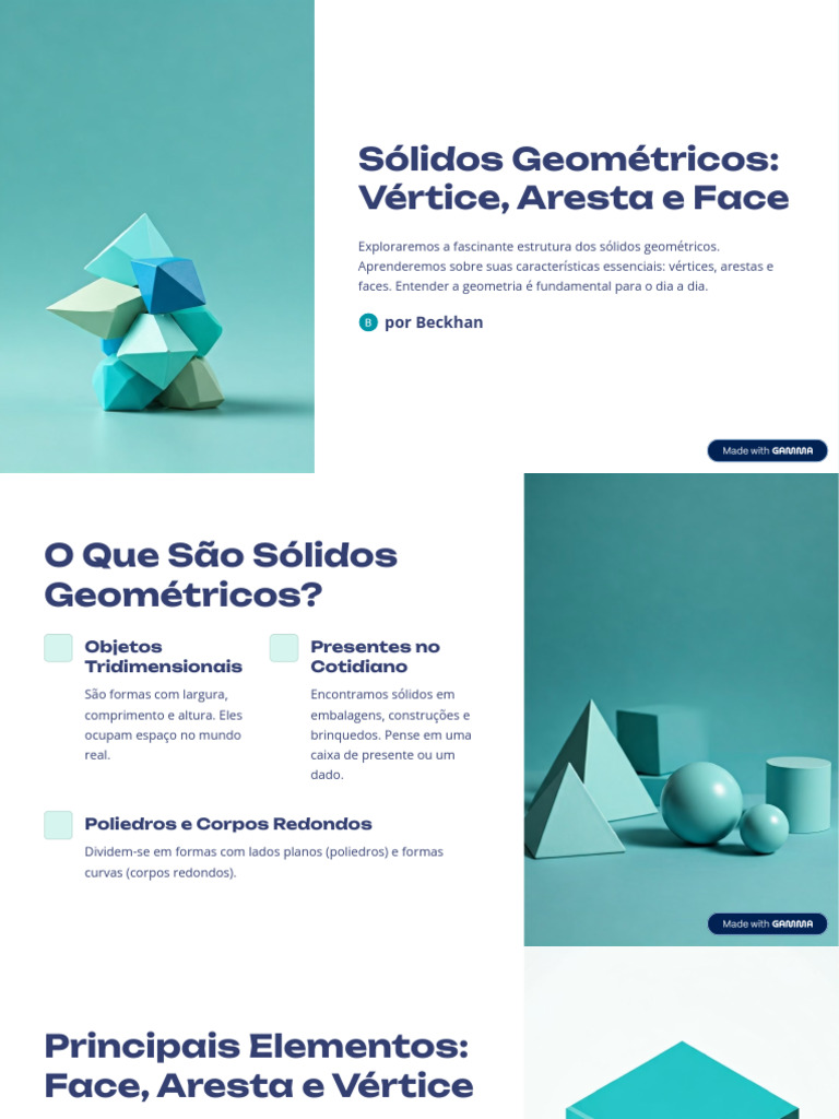 Solidos Geometricos Vertice Aresta e Face | PDF | Vértice (Geometria) | Linha (Geometria)