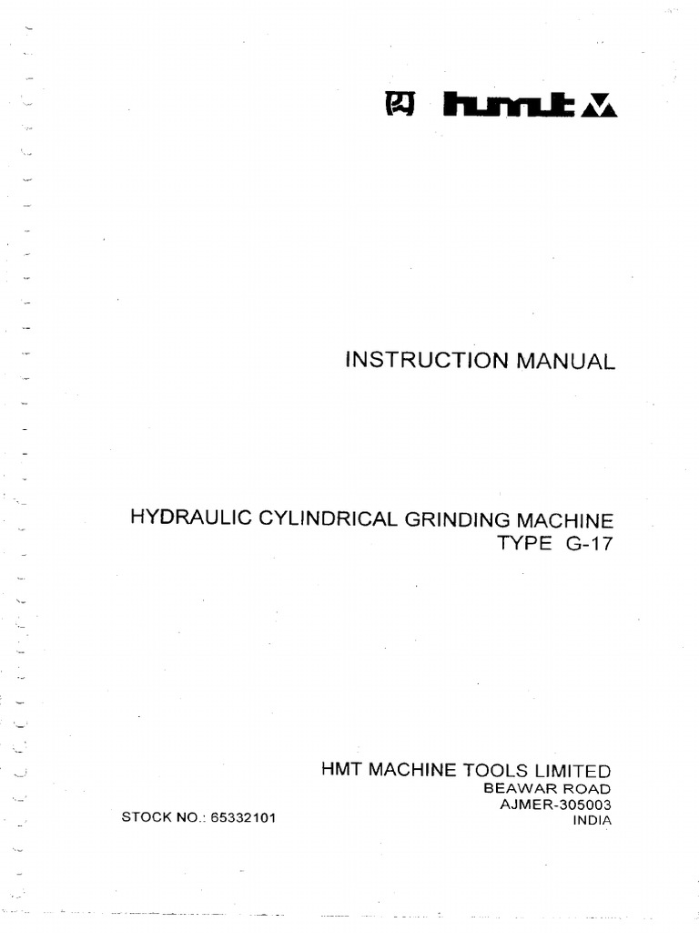 HMT G17P Instruction Manual | PDF