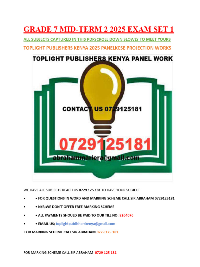 Grade 7 Mid-Term 2 2025 Exam Set 1 | PDF | Jesus | Soil