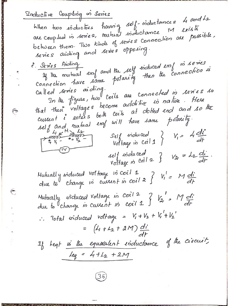 Unit-3(Inductive coupling-Series-Parallel - Tuned circuits) | PDF