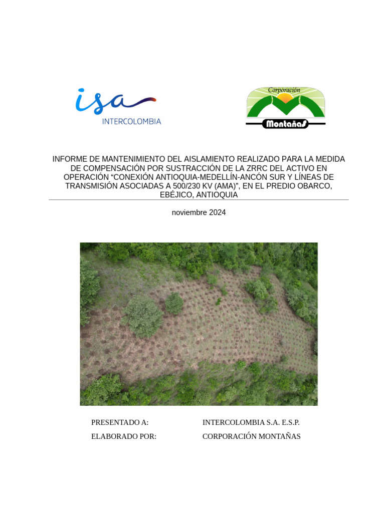 Informe de Mantenimiento Del Aislamiento - Obarco PCPB 1 | PDF