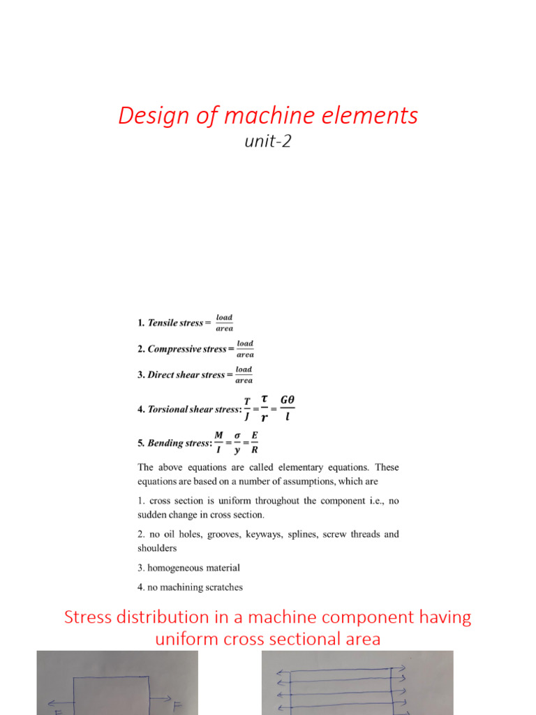 Design of Machine Elements-Unit - 2 | PDF | Fatigue (Material) | Strength Of Materials