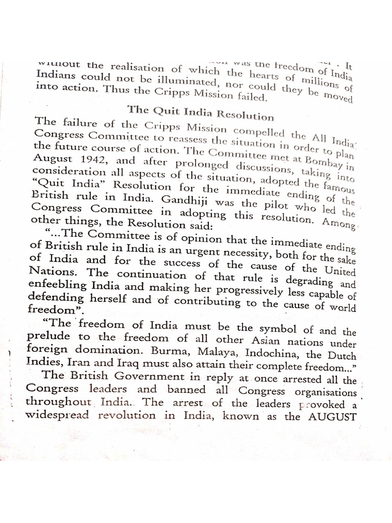 Quit India Resolution | PDF