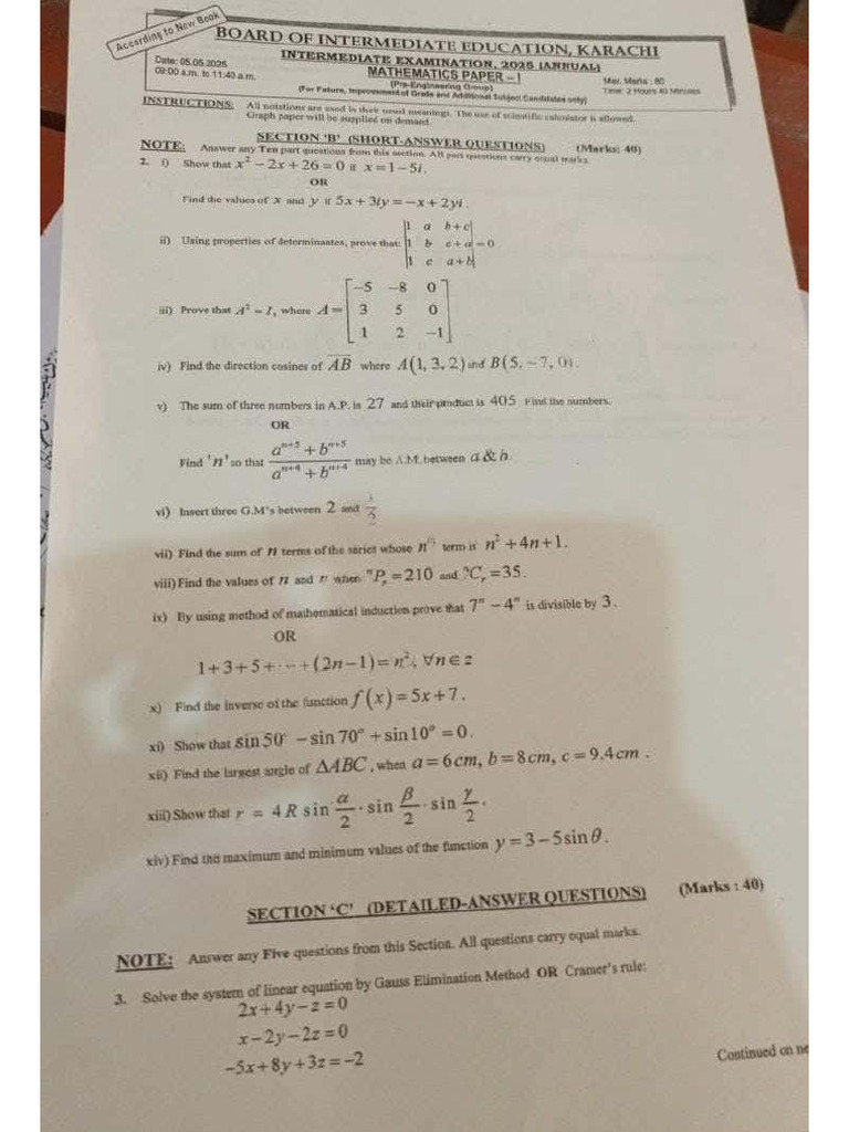 Xi Math P.E Supply Solved by Syndicate | PDF