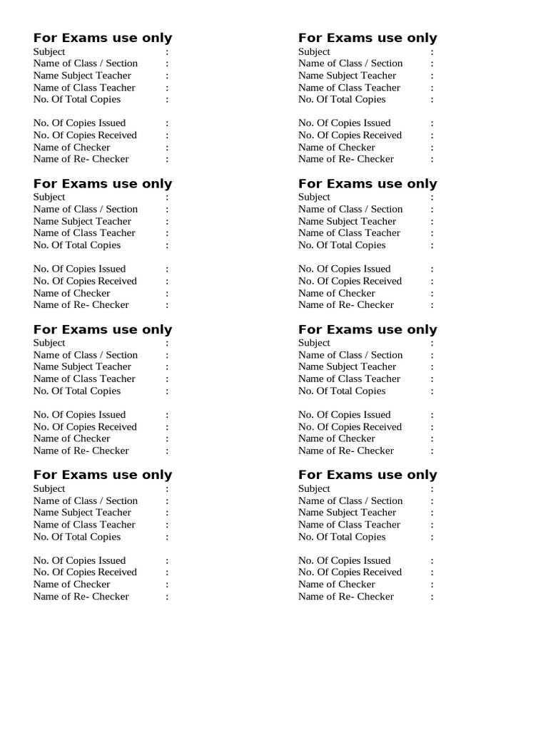 After Exam Format | PDF