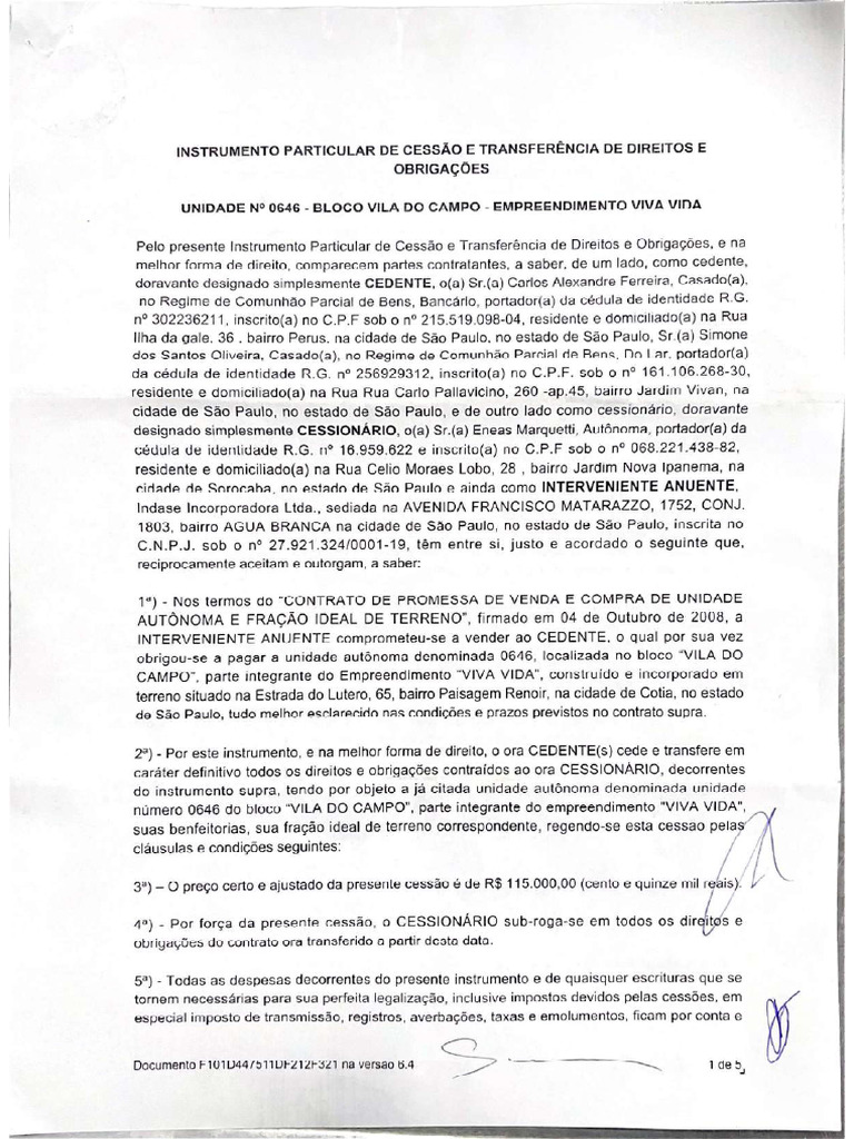 Termo De Cessão De Direitos Compressed Pdf