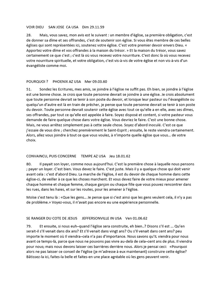 Obligation des membres envers l'église | PDF | Église chrétienne | Dîme