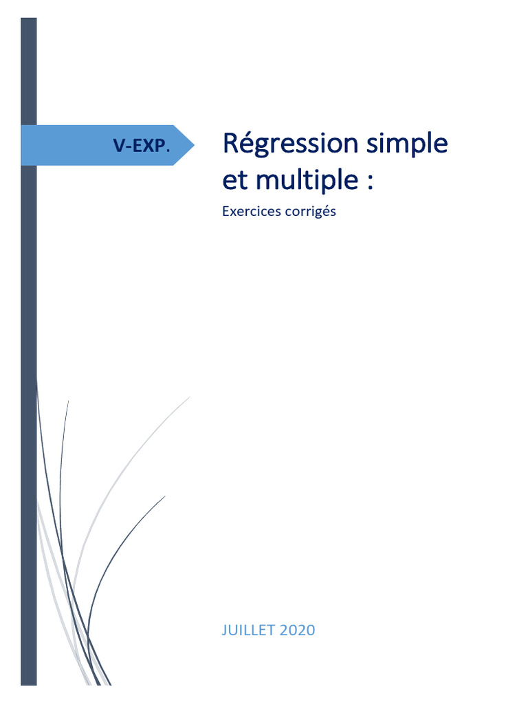 OK-Regression_simple_et_multiple_exercices | PDF | Régression linéaire ...