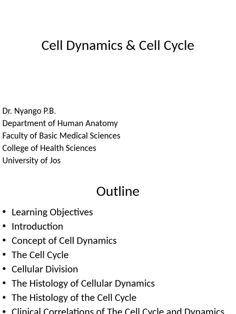 Cell Dynamics & Cell Cycle | PDF | Mitosis | Meiosis