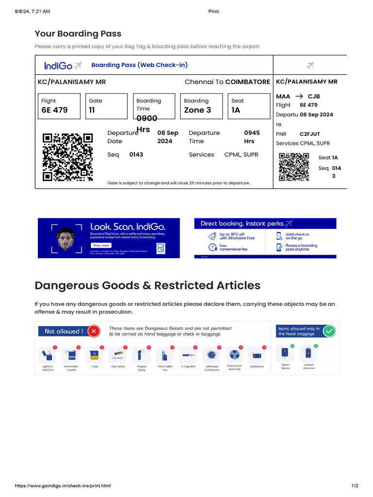 Boarding Pass - 945 Flight | PDF | Aviation