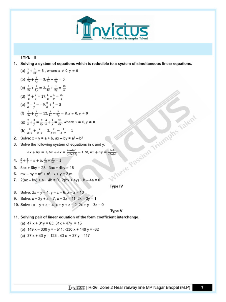 9-5-2025 10th (Maths) DMTS - 3 PAIR OF LINEAR EQUATION IN TWO VARIABLE - 1630620 - 2025 - 05 ...