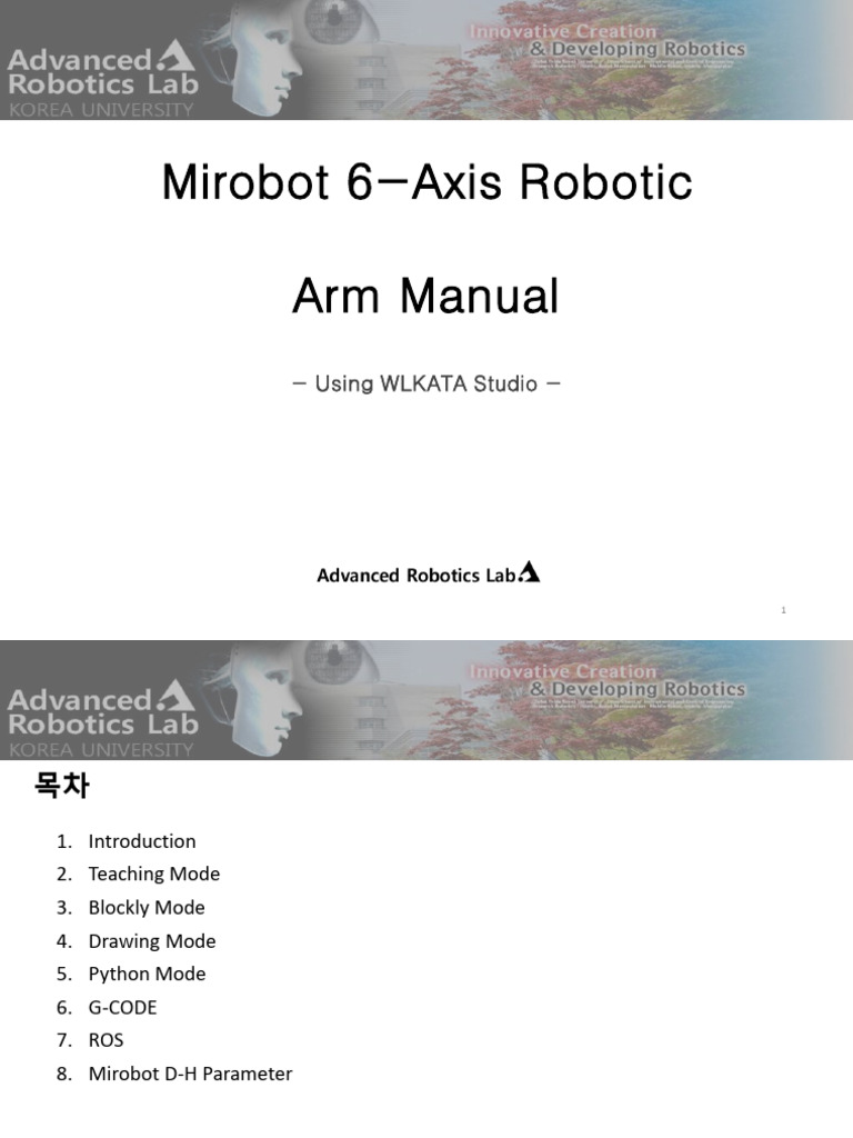 Mirobot Manual | PDF
