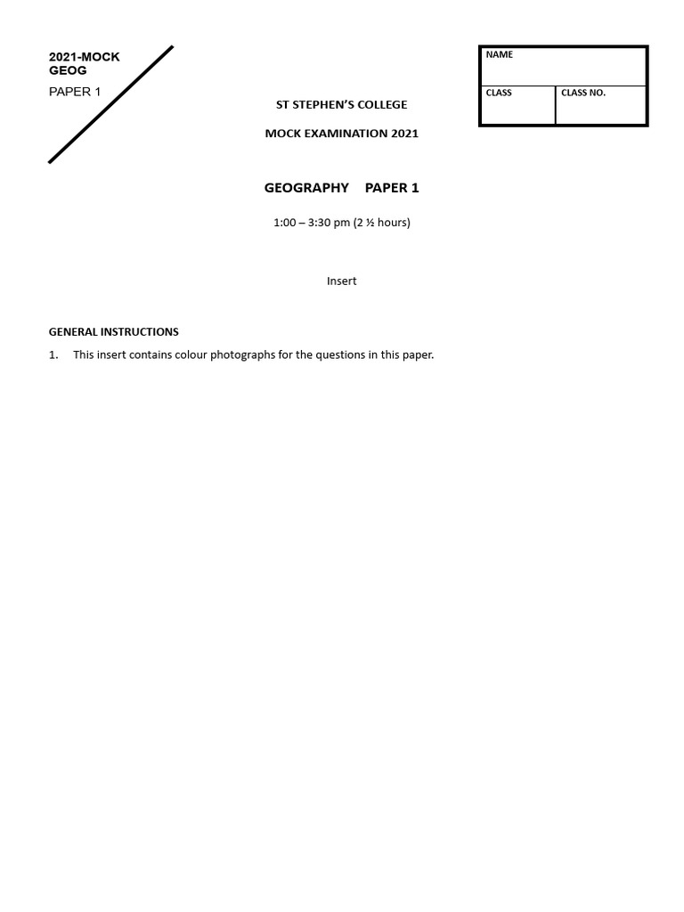 SSC 20-21 s6 Mock p1 (Insert) | PDF