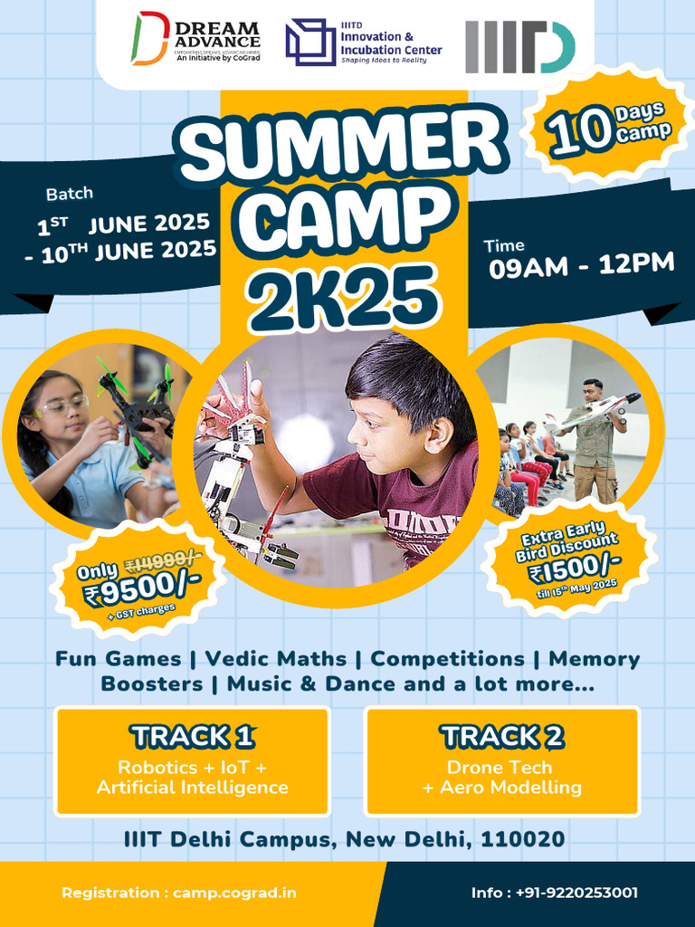Iiitd-Ic Summer Camp 2025 Poster - 20250505 - 204025 - 0000 | PDF