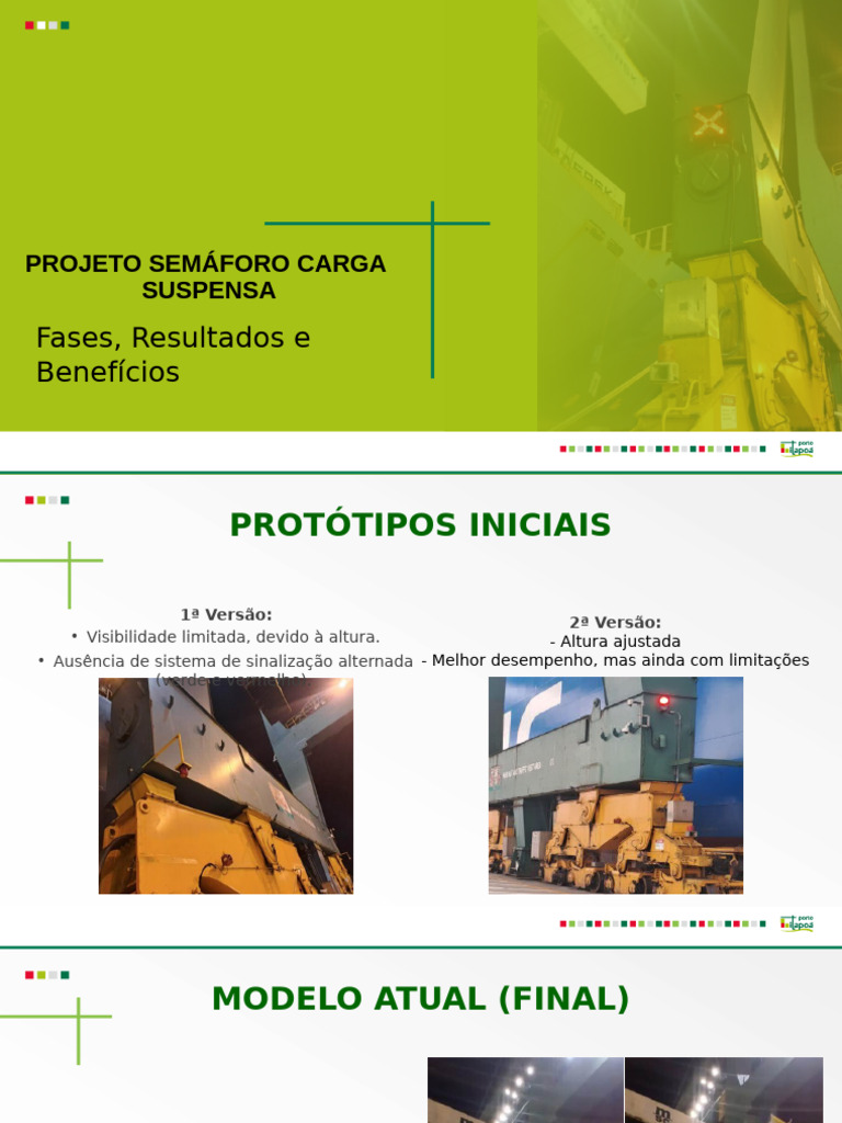 Apresentação - Projeto Semáforo Carga Suspensa | PDF