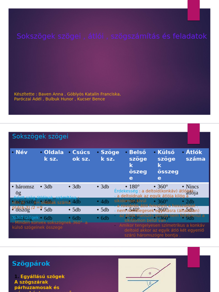 Sokszögek PPT 1 3 | PDF