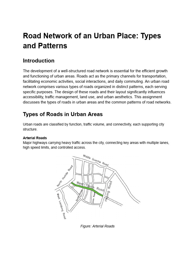 Urban Road Network Types and Patterns | PDF | Traffic | Road