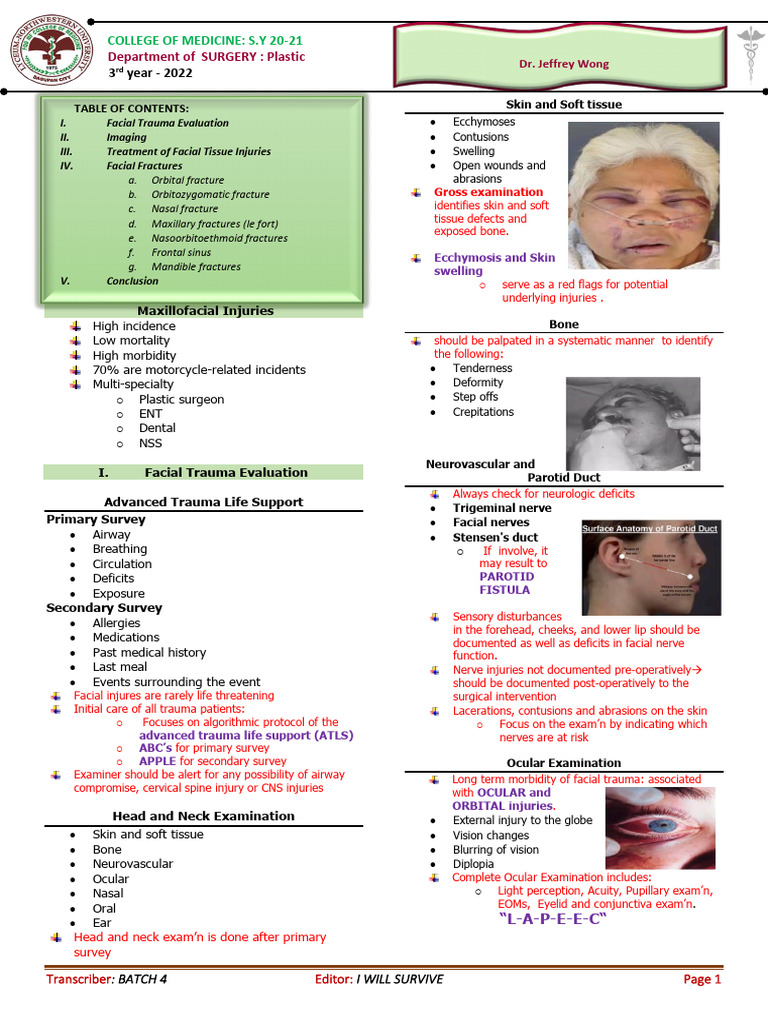 1.3 Soft Tissue An D Skeletal Injuries of The Face | PDF | Human Nose ...