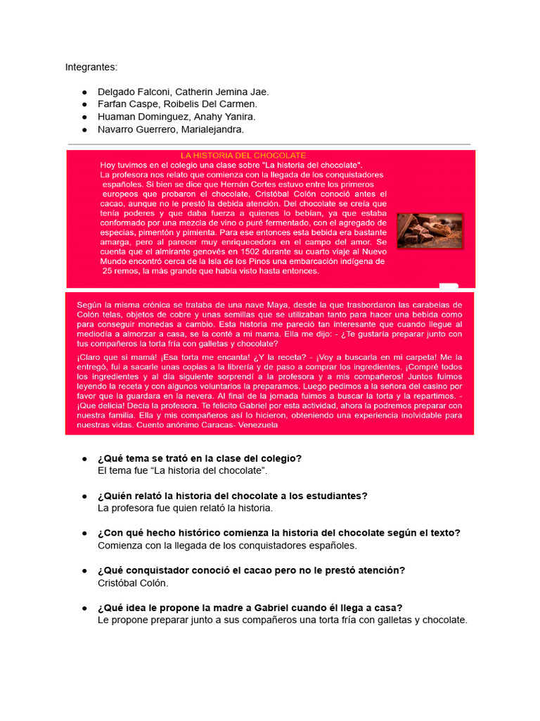 La Historia Del Chocolate | PDF | Internet | Red mundial