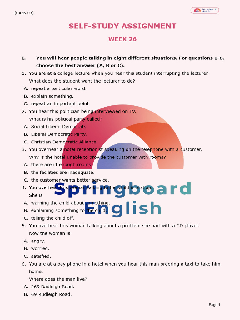 Self-Study Assignment: Week 26 | PDF | Jupiter | Planets