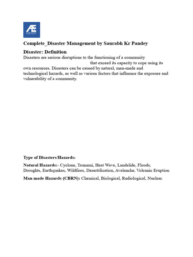 Combined PDF - Disaster Management Part 01 - 52940709 - 2025 - 02 - 15 ...