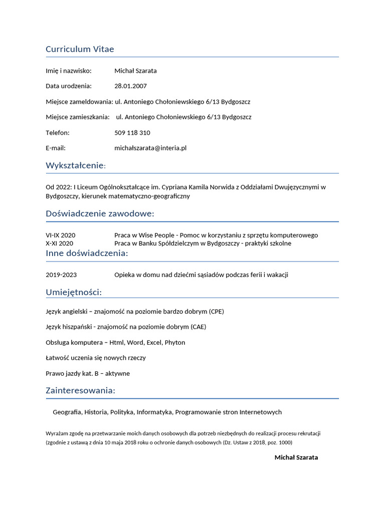 Curriculum Vitae | PDF